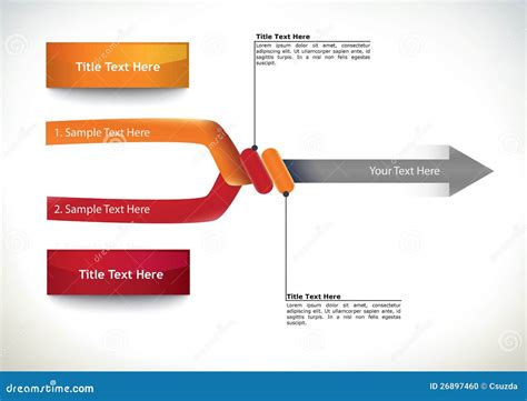 Presentation Flow Chart With Arrow Stock Vector Illustration Of Design Directional