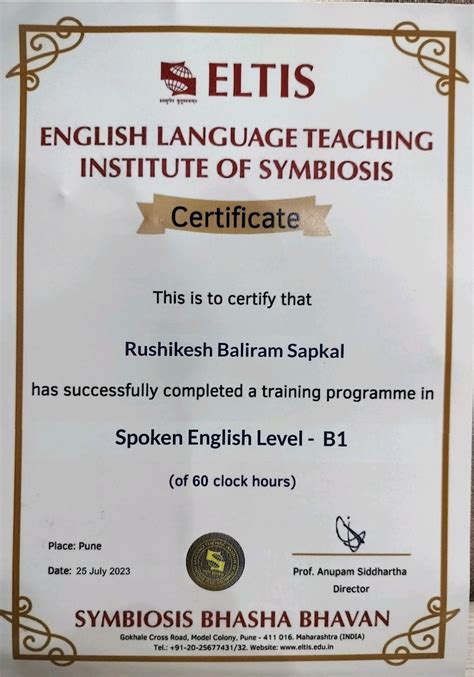 Rushikesh Sapkal On Linkedin Symboisispune English Symboisis