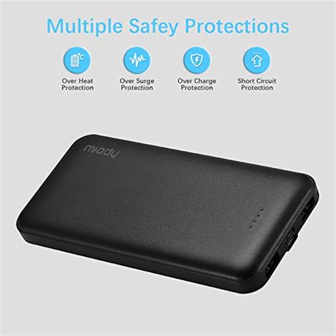 2 Pack Miady 10000mah Dual Usb Portable Charger Fast Charging Power