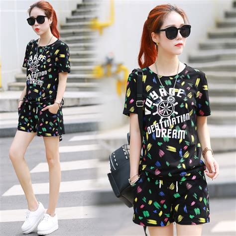 Badu Bg Дамски спортни екипи от тениска с къс ръкав и избор измежду къси панталони или елегантна