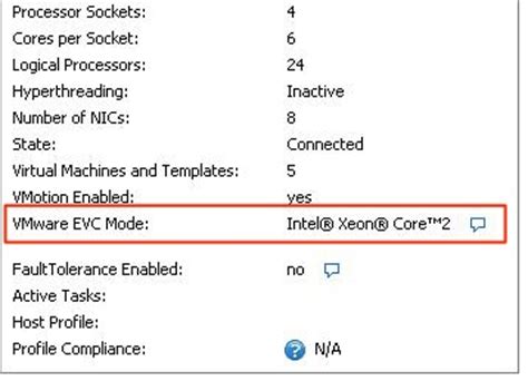 VSphere Configuring EVC