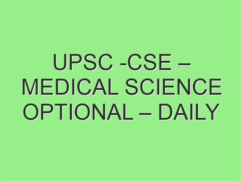 Upsc Cse Medical Science Optional Daily Answer Writing Pediatrics