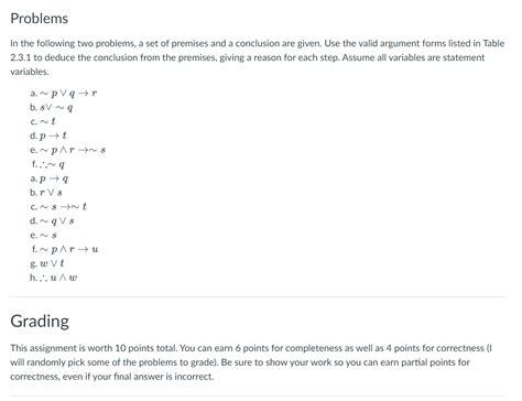 In The Following Two Problems A Set Of Premises And Chegg