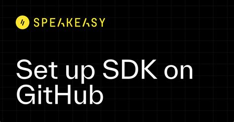 Set Up Sdk On Github Speakeasy