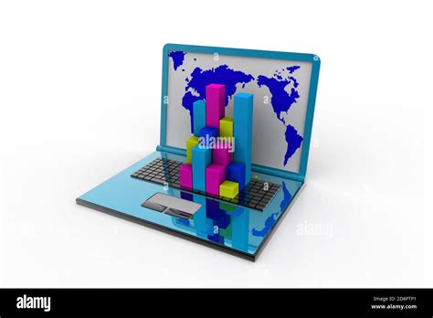 Graph In Computer Stock Photo Alamy
