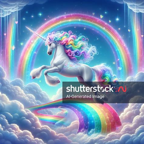 Unicorn Dancing On Rainbows Ai Generated Image 2509054579 Shutterstock