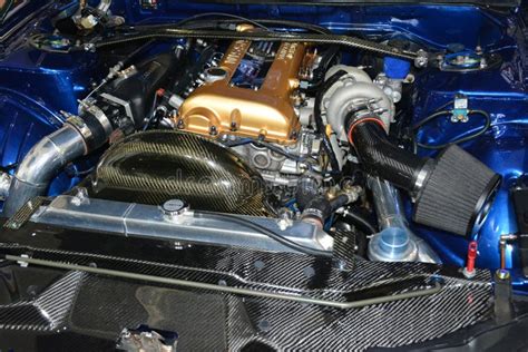 Nissan Skyline Engine Neo Classic Car Show Muntinlupa Philippines Stock
