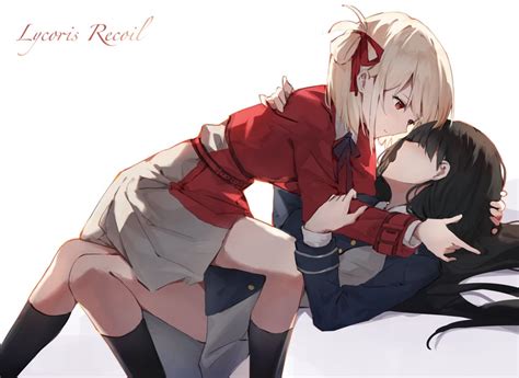 Nishikigi Chisato And Inoue Takina Lycoris Recoil Drawn By Sentter