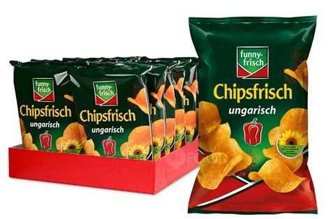 Funny Frisch Chipsfrisch Ungarisch Beutel Chips 12x 40g