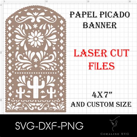 Papel Picado Template Svg Laser Cut File Cricut Cut Files Svg Dxf