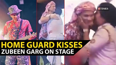 Female Home Guard Suspended For Hugging And Kissing Zubeen Garg At A
