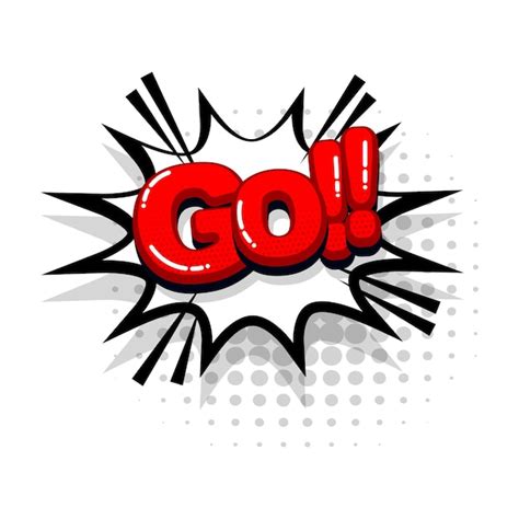Premium Vector | Go comic red text collection sound effects pop art ...