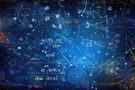 mathematics background with lots of numbers and symbols created with