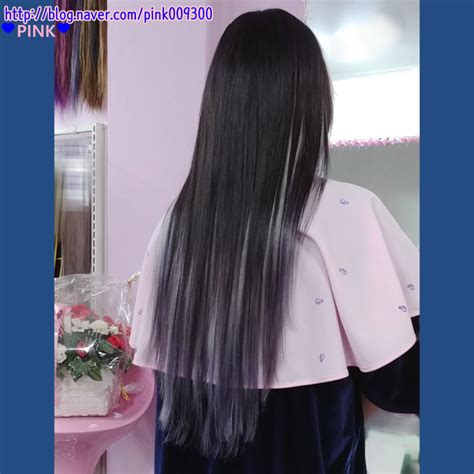 색감이 너무 예쁜 퍼플그레이 옴브레 인천 붙임머리 22인치 네이버 블로그
