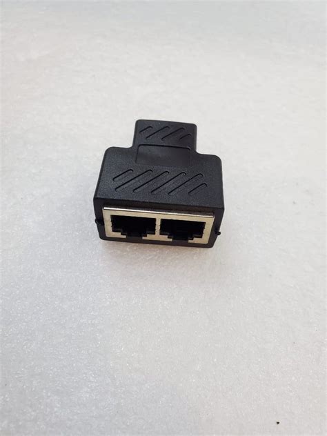 One RJ Female Input To RJ Female Output RJ Splitter Ethernet LAN Connector Extender