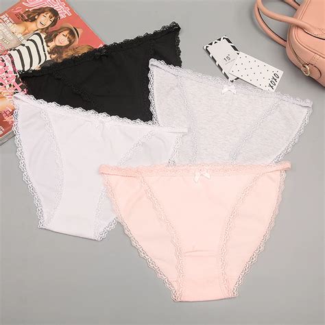 Feilibin New Panties Women Cotton Sexy Lace Panties Low Waist Cotton