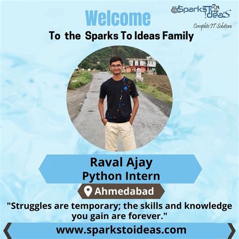 sparks to ideas on linkedin pythoninternship pythondeveloper