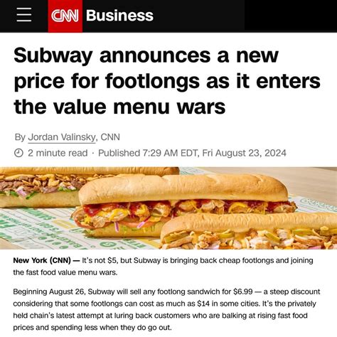 Subway Is Owned By A Private Equity Firm That Raised The Prices On