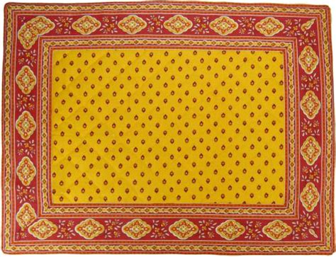 Saffron Rectangle Provencal Quilted Placemat Esterel Design