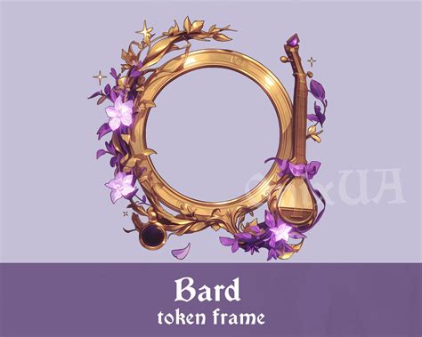 Bard Dandd Token Frame Bard Token Border For Tabletop Dungeons And