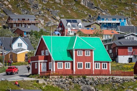 Colourful Architecture And Buildings In Small Town Of Qaqortoq