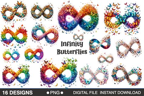 Rain Bow Infinity Butterflies Pride Day Graphic By Allaboutartwork94 · Creative Fabrica