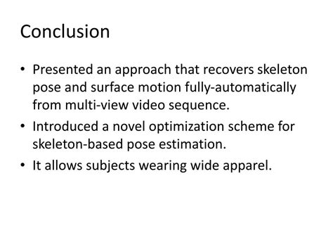 Ppt Motion Capture Using Joint Skeleton Tracking And Surface