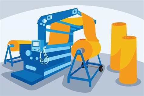 Textile Machinery Industry Vector Illustration 2399147 Vector Art At