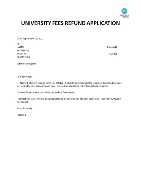 Télécharger Gratuit Fee Refund Application