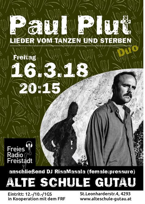 Konzert Paul Plut Alte Schule Gutau