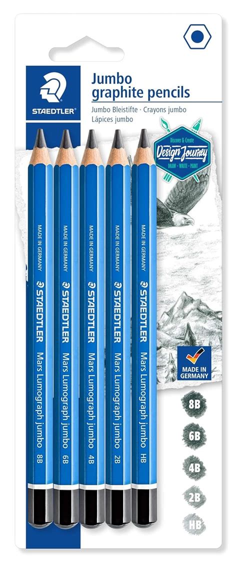 Staedtler Mars Lumograph Jumbo Degree Blister Pencil Of Degrees HB B B B B Pack Of