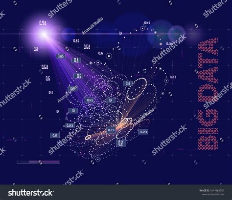 quantum computing abstract tech background concept stock vector