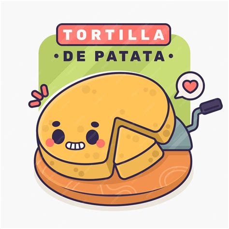스페인 오믈렛 그림 무료 벡터
