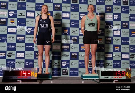 Oxford Womens Beth Bridgman Left And Cambridge Womens Olivia Caffey During The Boat Race