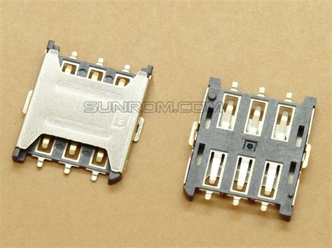 Nano Sim Card Socket 6 Pins Push In Type [5516] Sunrom Electronics