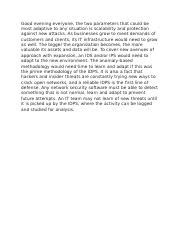 CYB Module Discussion Post Docx Good Evening Everyone The Two Parameters That Could Be