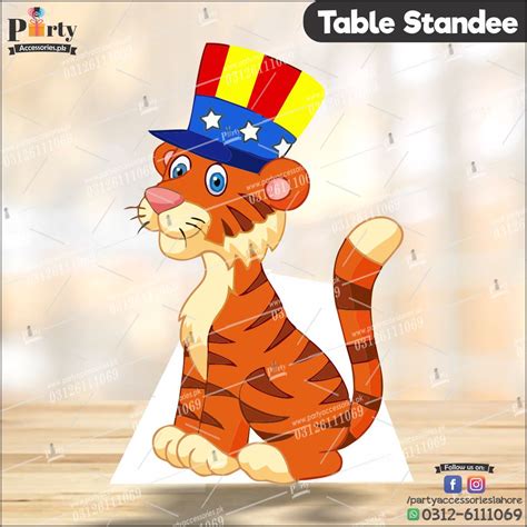 Customized Carnival Circus Theme Table Standing Character Cutouts