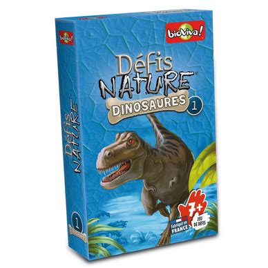 Jeu de cartes Défis nature Dinosaures 1 Bioviva chez Rougier Plé