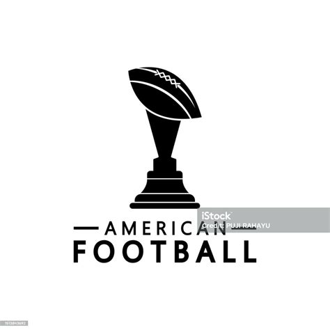 우승자 미식 축구 선수권 대회 트로피 디자인 벡터 아이콘 템플릿입니다 우승자 상을 위한 미식축구 트로피 Championship에