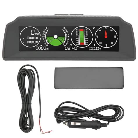 Accessoires Compteur de Pente Abs Black Gps Inclinomètre Pmh Kmh