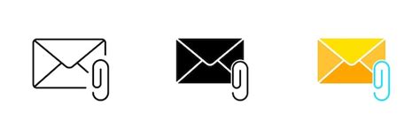 Mails Avec Clip Set Ic Ne Lettre Enveloppe Message E Mail Bo Te Aux