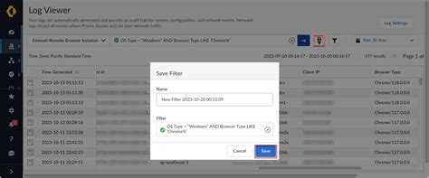 Remote Browser Isolation Logs