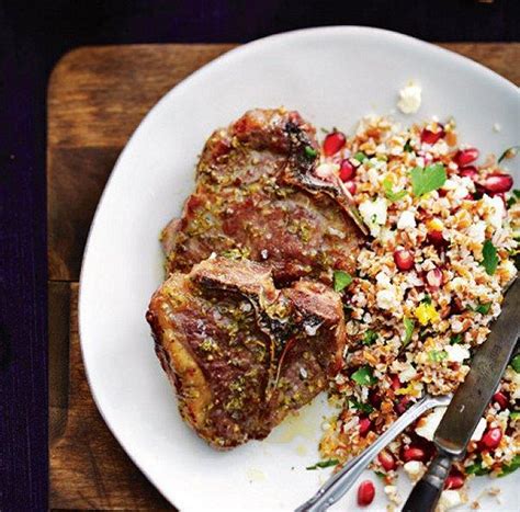 Lamb Chops With Crispy Shallots And Pomegranate Sauce