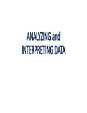 ANALYZING And INTERPRETING DATA Pdf ANALYZING And INTERPRETING DATA TECHNIQUES ON ANALYZING