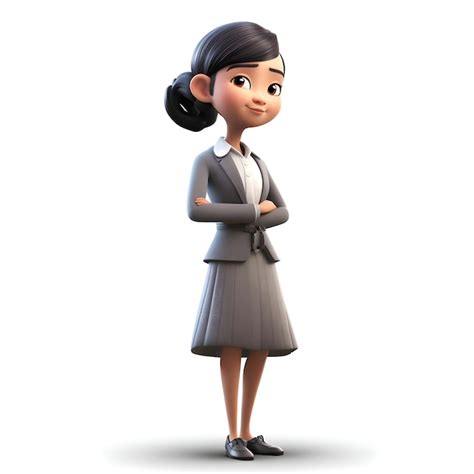 Premium Ai Image Illustration Of Young Business Woman Standing With
