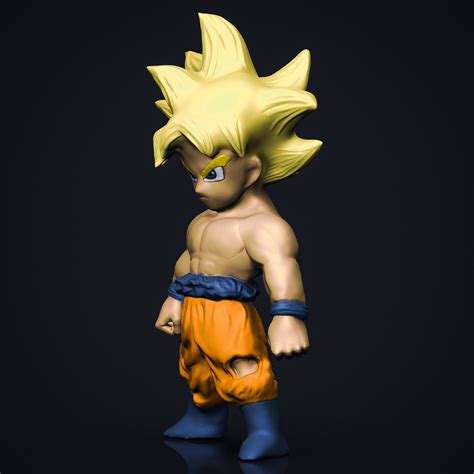 Archivo Stl Gratuito Son Goku Super Saiyan Dragon Ball Imprimible 3d 🐉