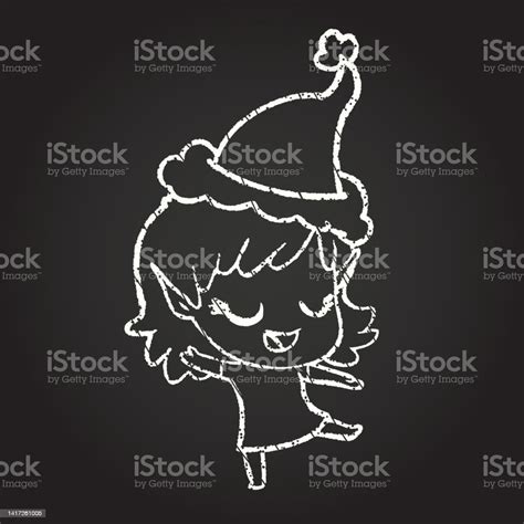 Dancing Elf Chalk Drawing Stock Illustration Download Image Now