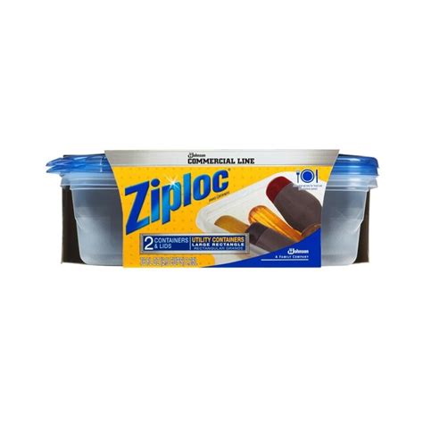 Ziploc 2 Pack Large Rectangular Containers With Lids At