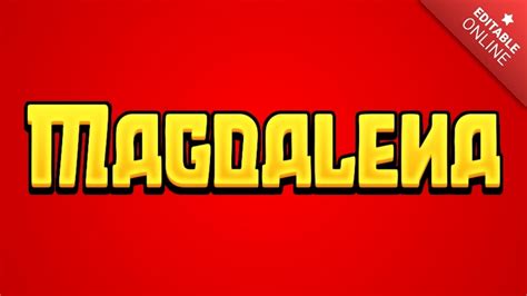 Magdalena | Fun Yellow 3D | Text Effect Generator