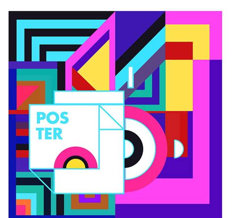 포스터 및 배너 벡터에 대 한 기하학적 다채로운 패턴 Eps Ai Uidownload